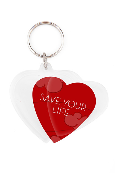CR-COR Heart Shaped Acrylic Keychain – USA Buttons